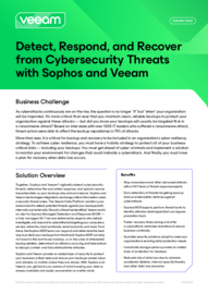 Detect, Respond, and Recover from Cybersecurity Threats with Sophos and ...