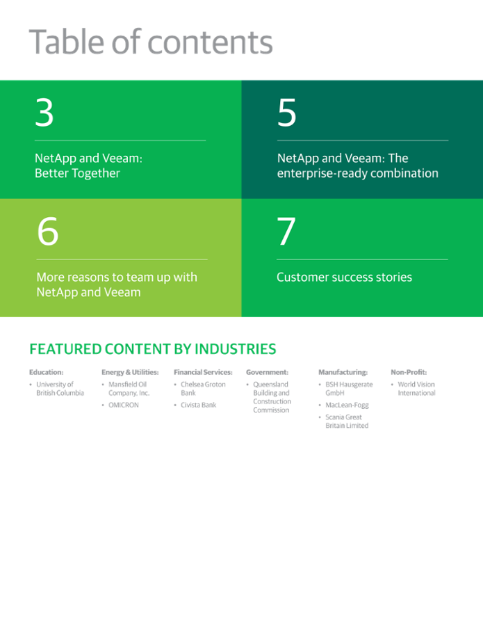 Veeam + NetApp customer reference book Veeam + NetApp customer reference book