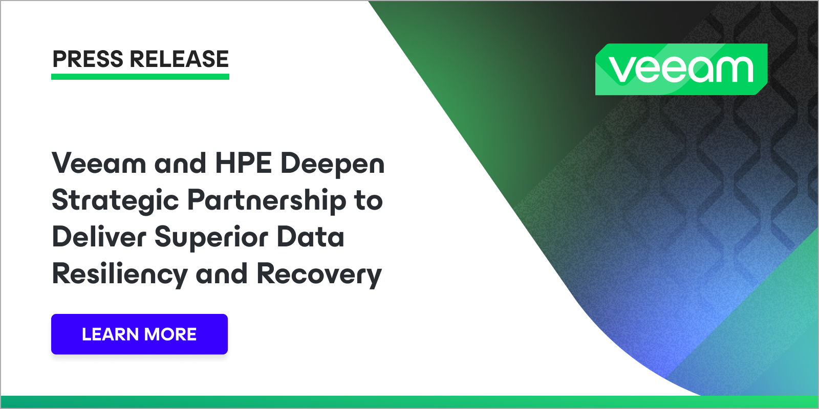 Veeam、HPEとの戦略的パートナーシップ強化で優れたデータレジリエンスとリカバリーを提供