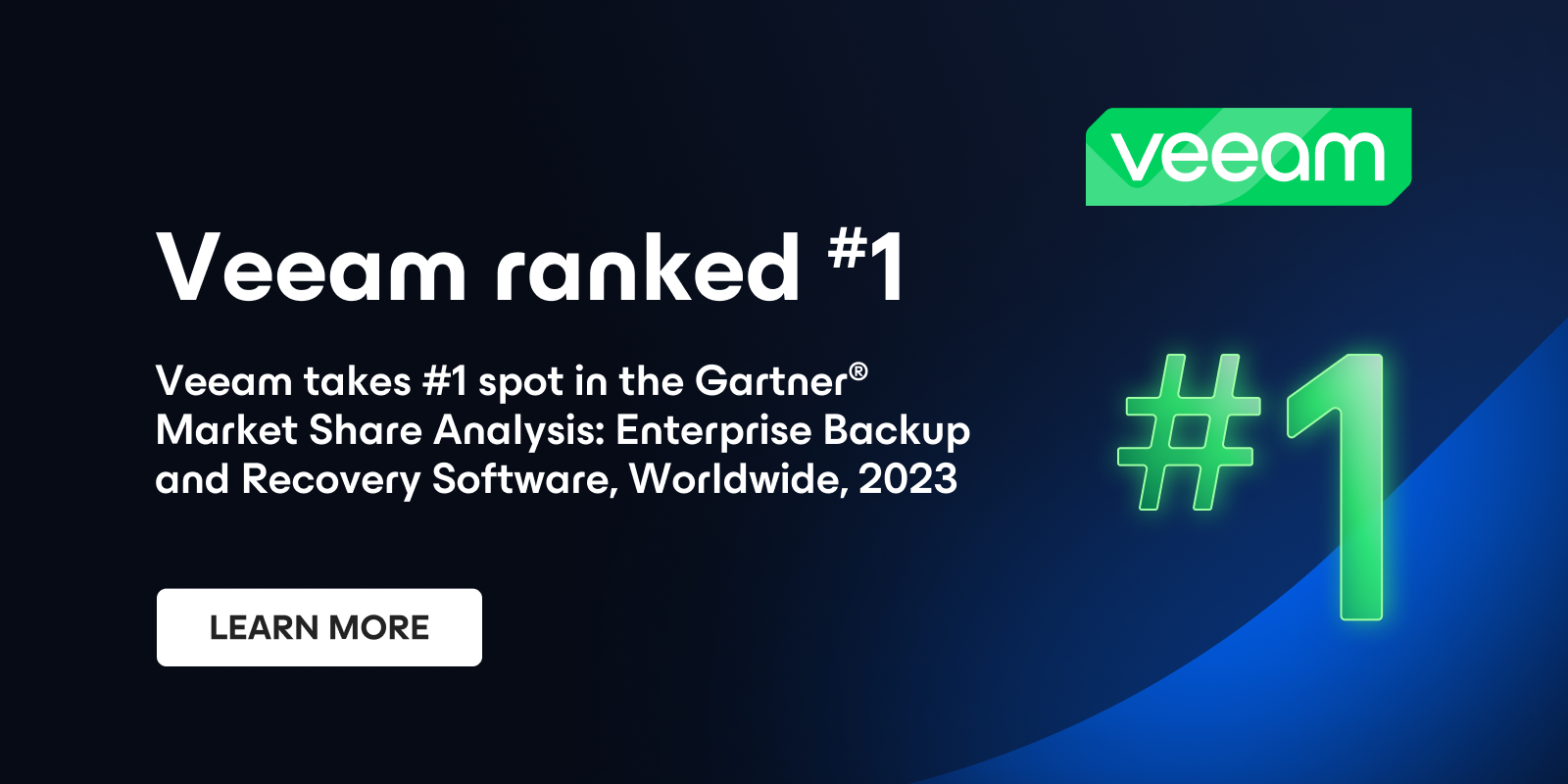 Veeam ranked #1 in the 2024 Gartner® Market Share Analysis for Enterprise Backup and Recovery ...