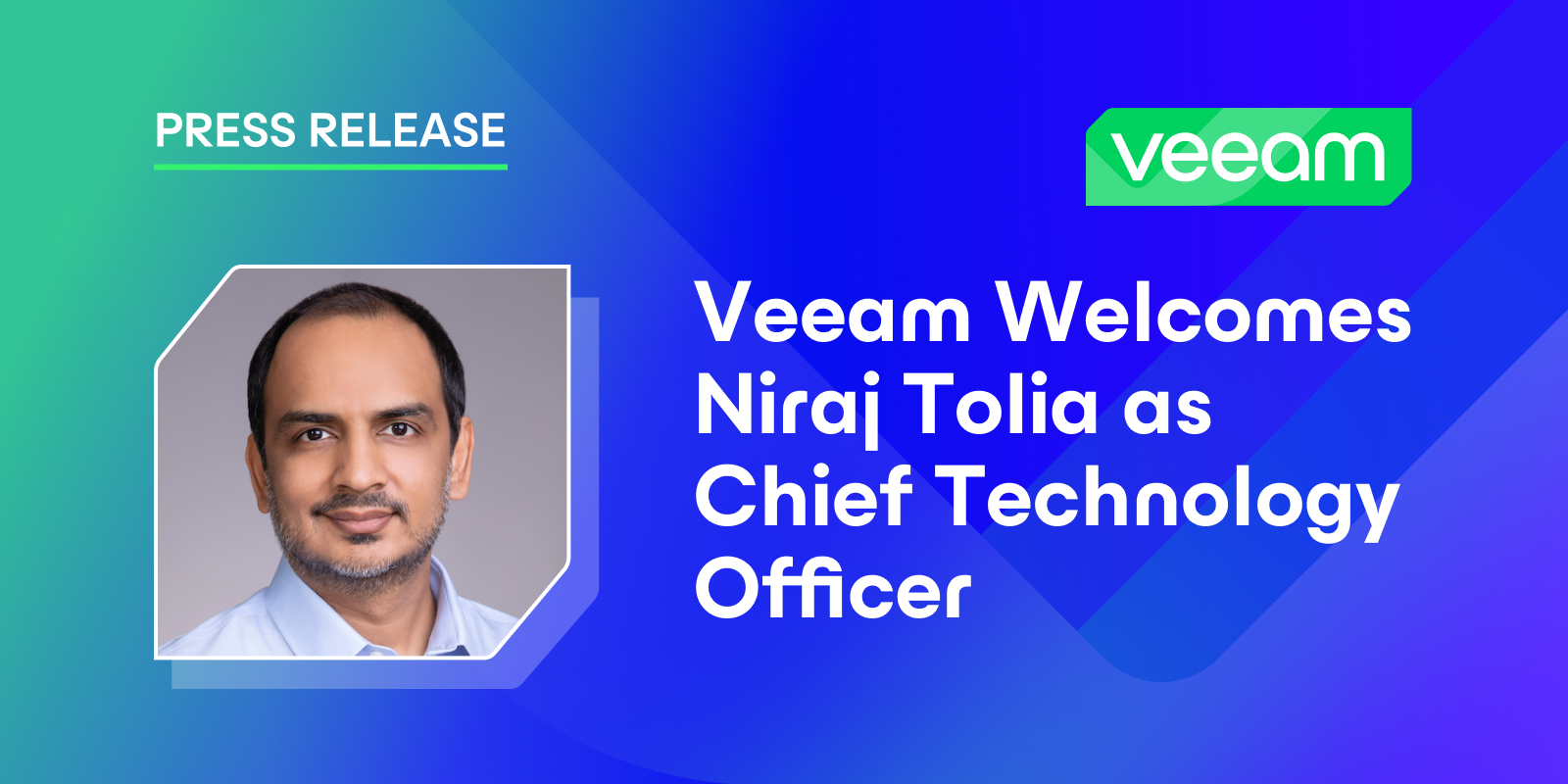 Veeam, the #1 Data Resilience Company, Appoints Niraj Tolia as Chief ...