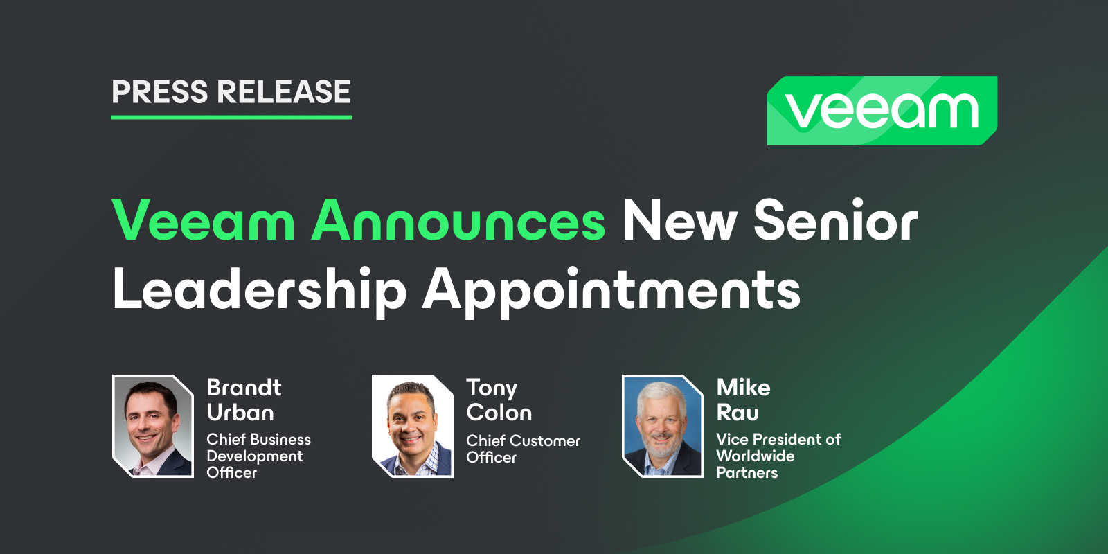 Veeam realiza nombramientos clave en su equipo senior de liderazgo para ...