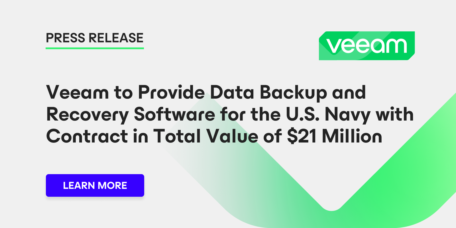 Veeam to Provide Data Backup and Recovery Software for the U.S. Navy with Contract in Total ...