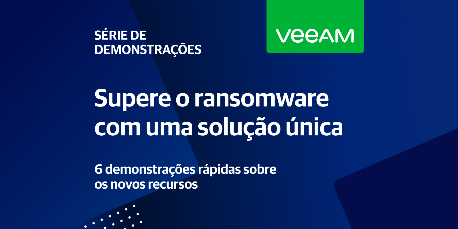 Série de demonstrações sobre proteção contra ransomware - Veeam