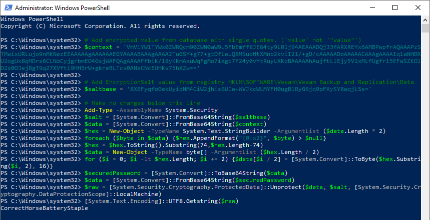 Kb4349 How To Recover Account Credentials From The Veeam Backup