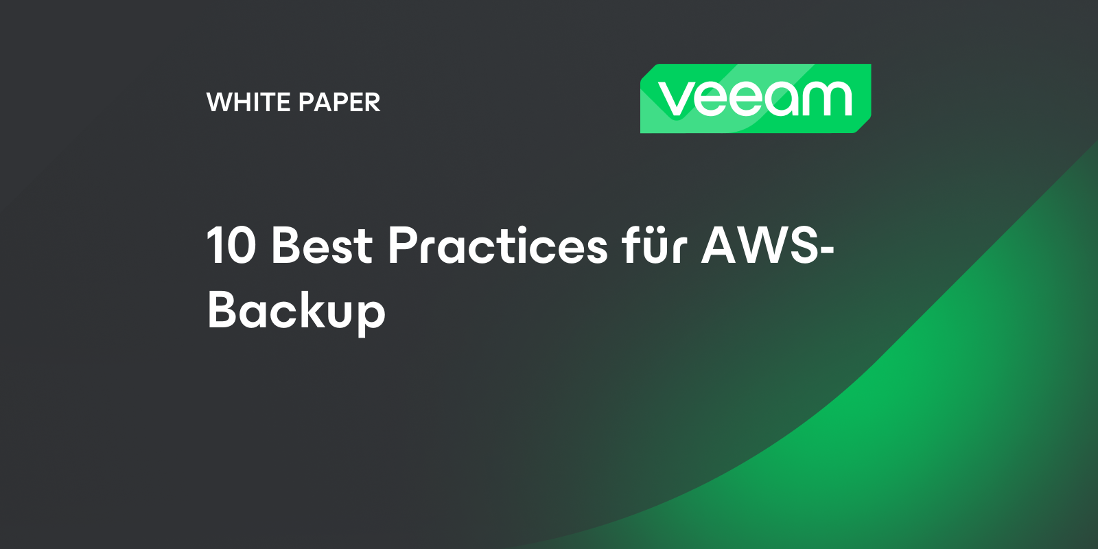 10 Best Practices für AWS-Backup