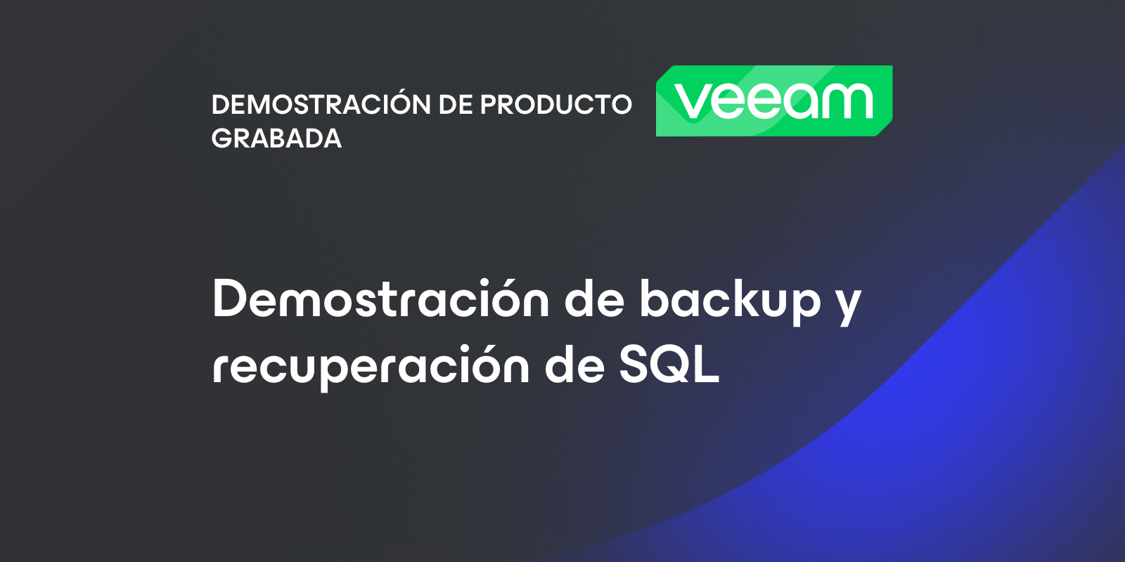 Demostración de backup y recuperación de SQL