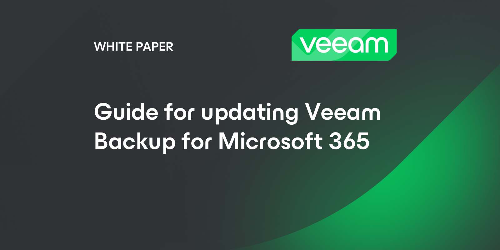 Guide for updating Veeam Backup for Microsoft 365