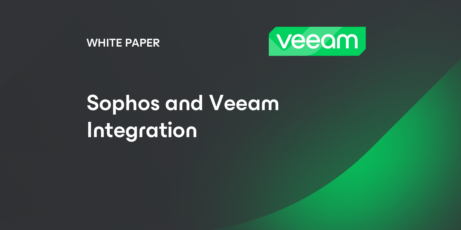Sophos and Veeam Integration